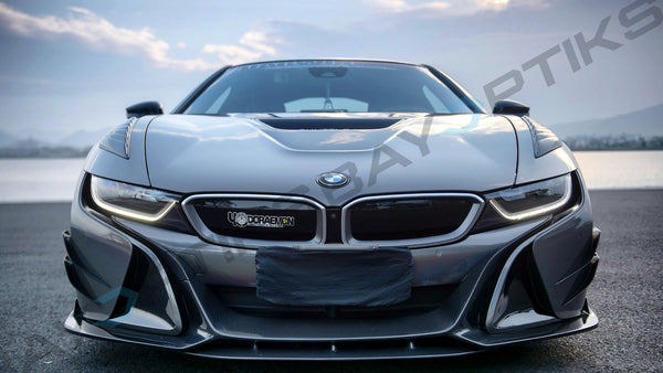 2014-2018 BMW i8 BZK Carbon Fiber Front Lip Splitter – Bayoptiks