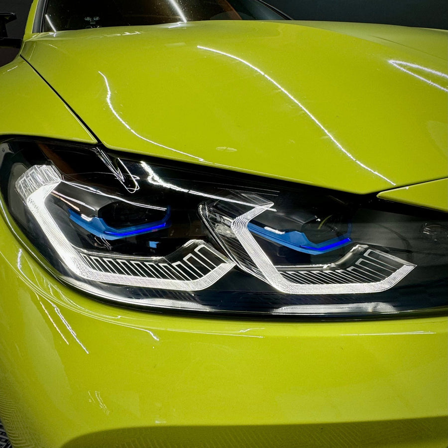 2021+ BMW G80 M3/M4 & G22 Dual Color CSL Yellow/White Laser Headlights ...