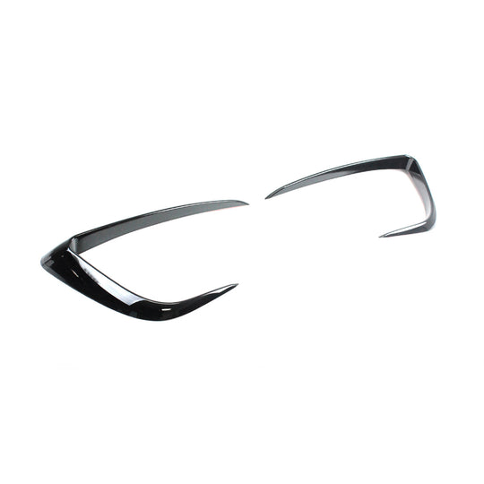 Tesla Model Y Front Bumper Fog Light Garnish Trim Cover Glossy Black 2 ...