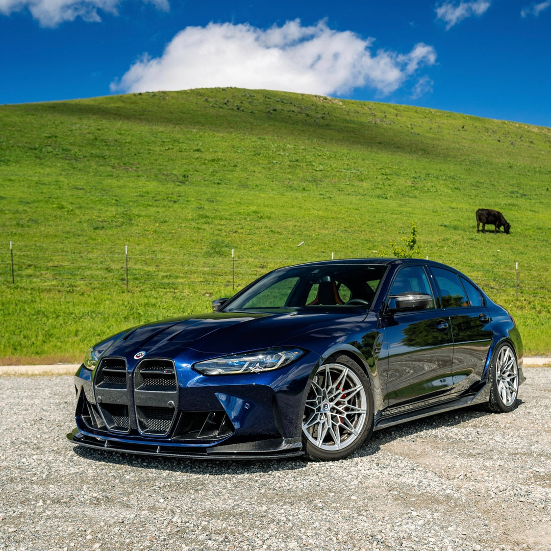 BMW G8X G82 M3 M4 3 Piece Carbon Fiber Race Lip Splitter – Bayoptiks
