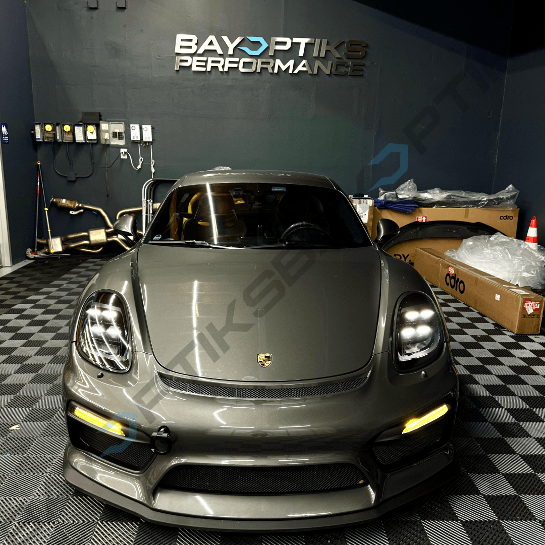 Porsche 981 Boxster Cayman GT4 HD Matrix Style LED Headlights – Bayoptiks