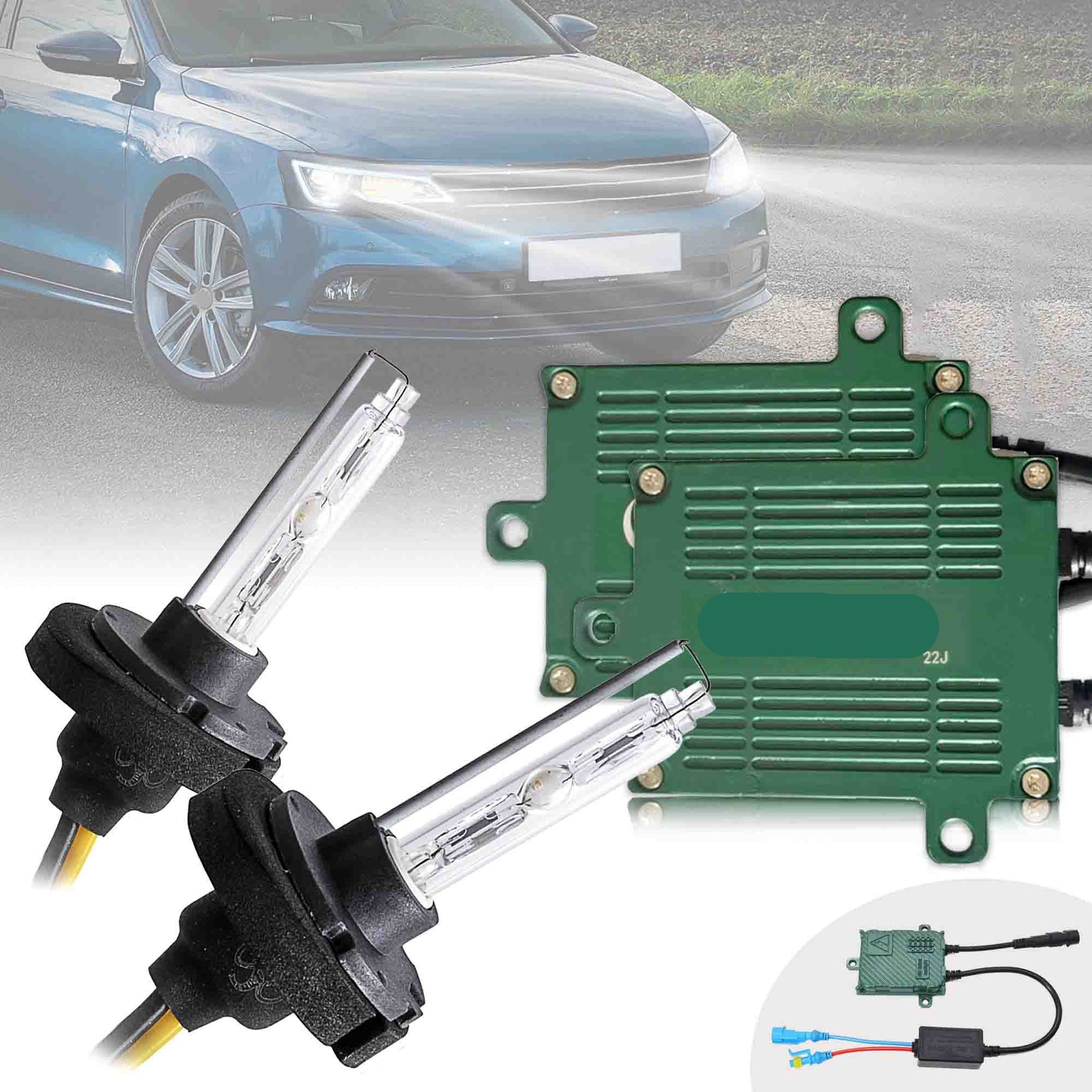 H7 D2H HID/Xenon Headlight Bulbs With Ballast High/Low Beam 12V 35W/55 ...