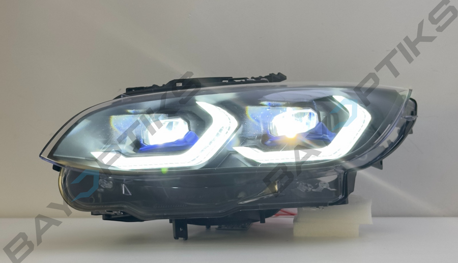 BMW E9X E90 E92 M3 & E92 Coupe Laser Style LED Headlights CSL Yellow/W ...