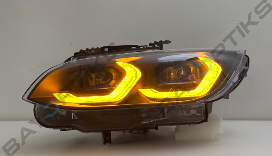 BMW E9X E90 E92 M3 & E92 Coupe Laser Style LED Headlights CSL Yellow/W – Bayoptiks