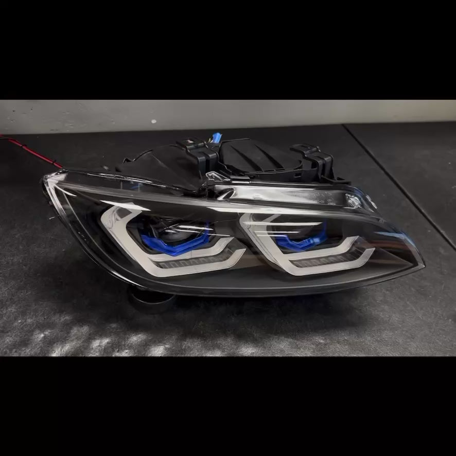 BMW E9X E90 E92 M3 & E92 Coupe Laser Style LED Headlights CSL Yellow/W ...