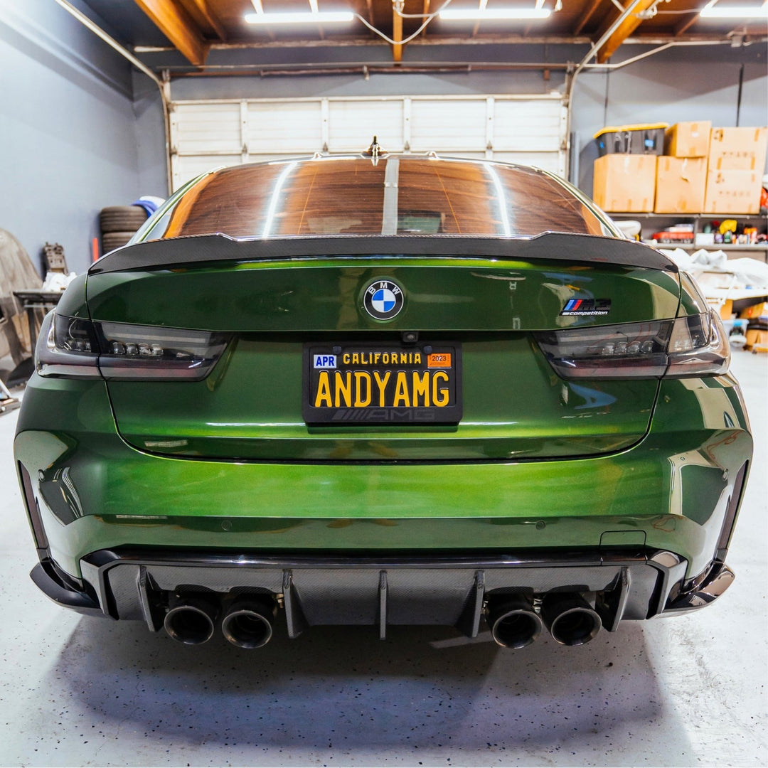 Carbon Fiber Style Rear Center Diffuser for BMW G80 M3 & G82 M4 – Bayoptiks
